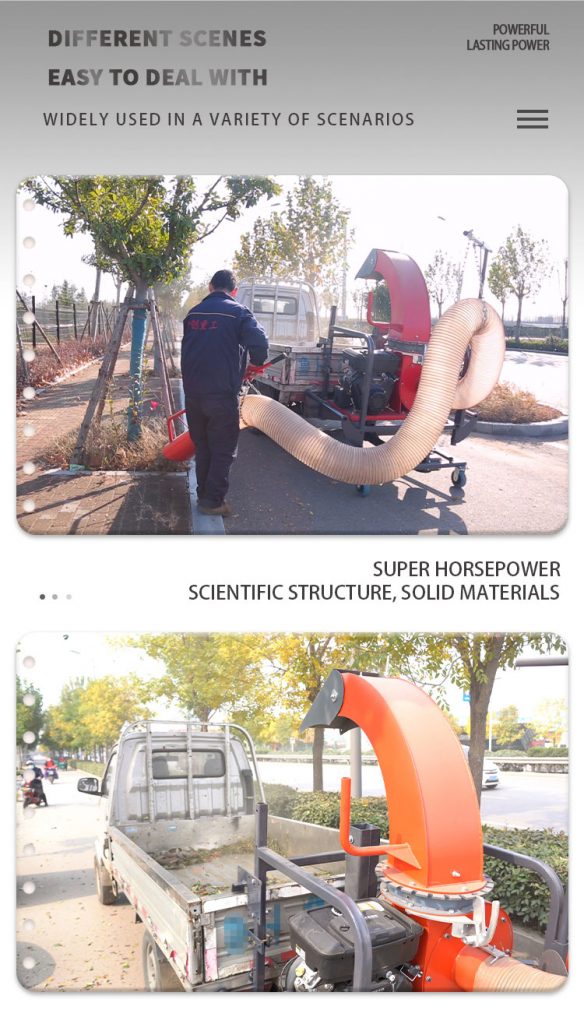 Vehicle suction leaf crusher - Shandong Nature Garden Machinery Co., Ltd.