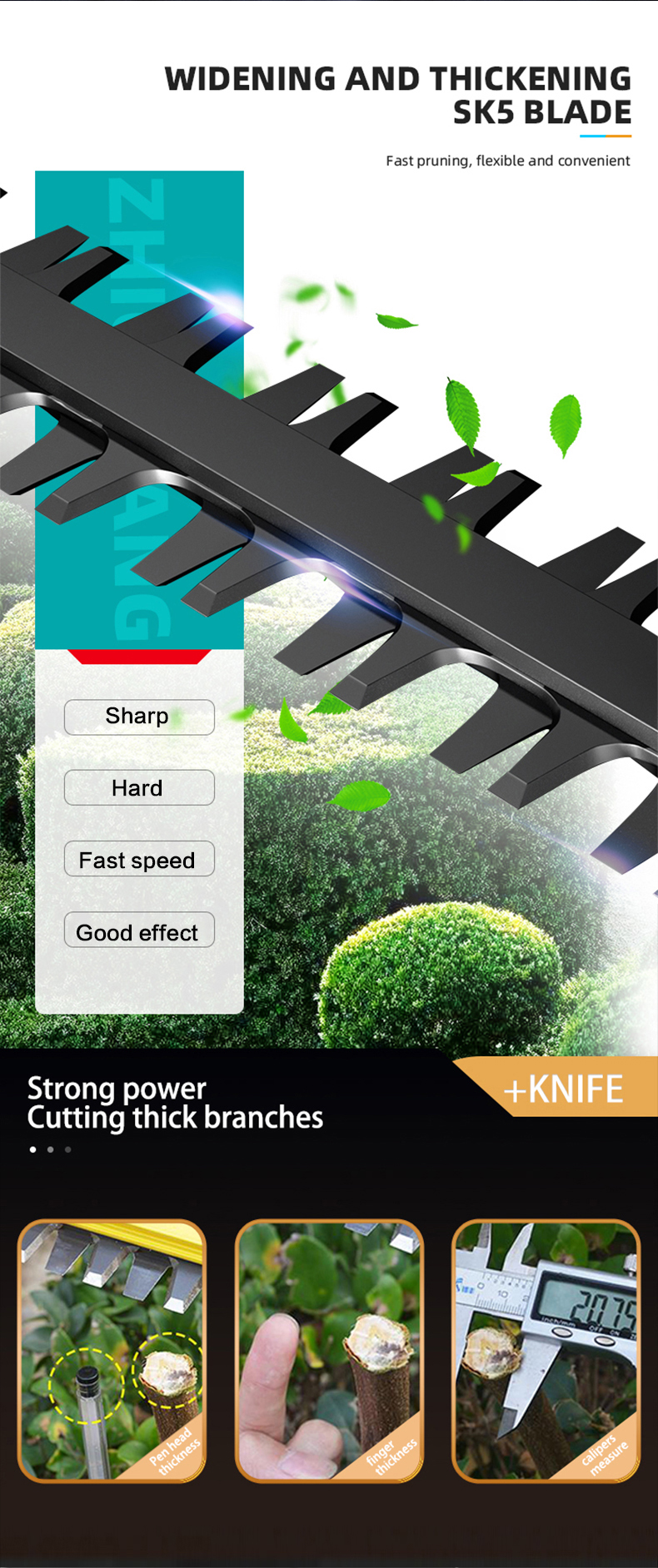Versatile electric self-propelled hedge trimmer - Shandong Nature ...