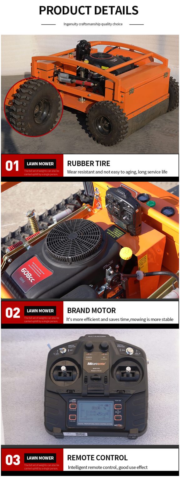 Wheel Radio Controlled Grass Cutter (SKK80-4) - Shandong Nature Garden ...