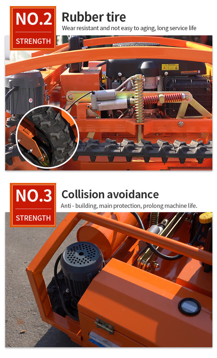 Rubber Track Remote Operated Slope Mower (YG-900) - Shandong Nature ...